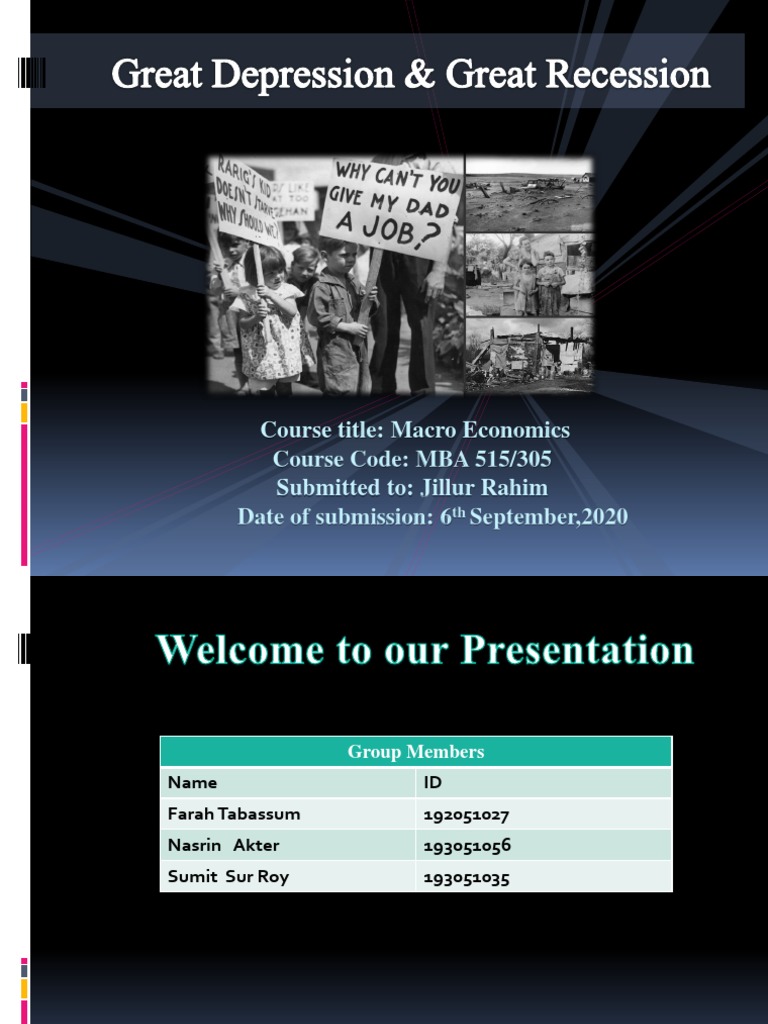 Great Depression vs. Great Recession Analysis | PDF | Great Depression ...
