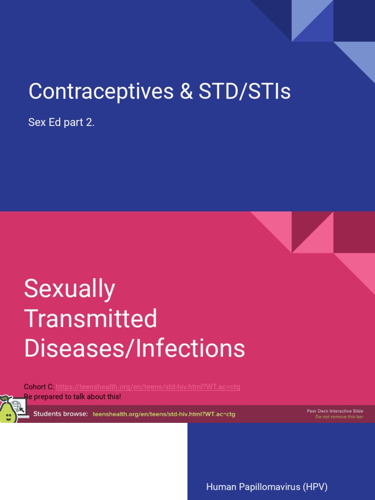 Contraceptives STD Stis 2 | PDF