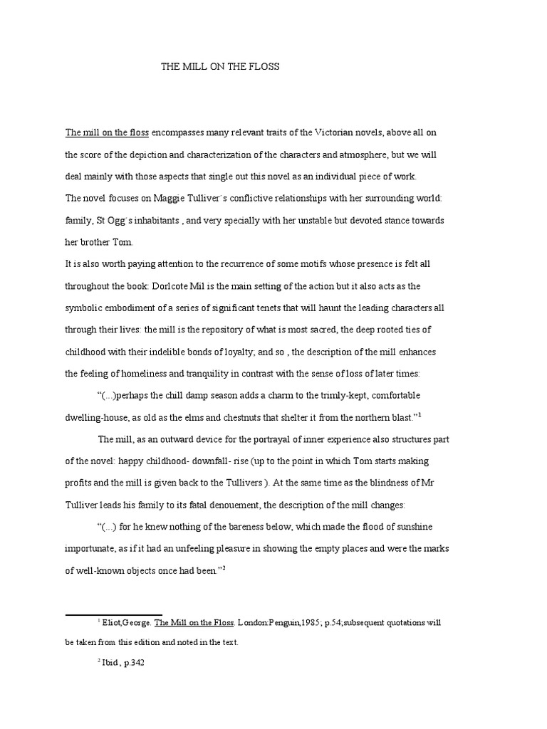 A Comprehensive Summary and Analysis of George Eliot's Novel 'The Mill ...