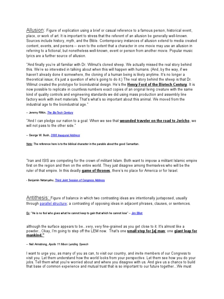 Allusion:: Parallel Structure | PDF | Sentence (Linguistics) | Phrase