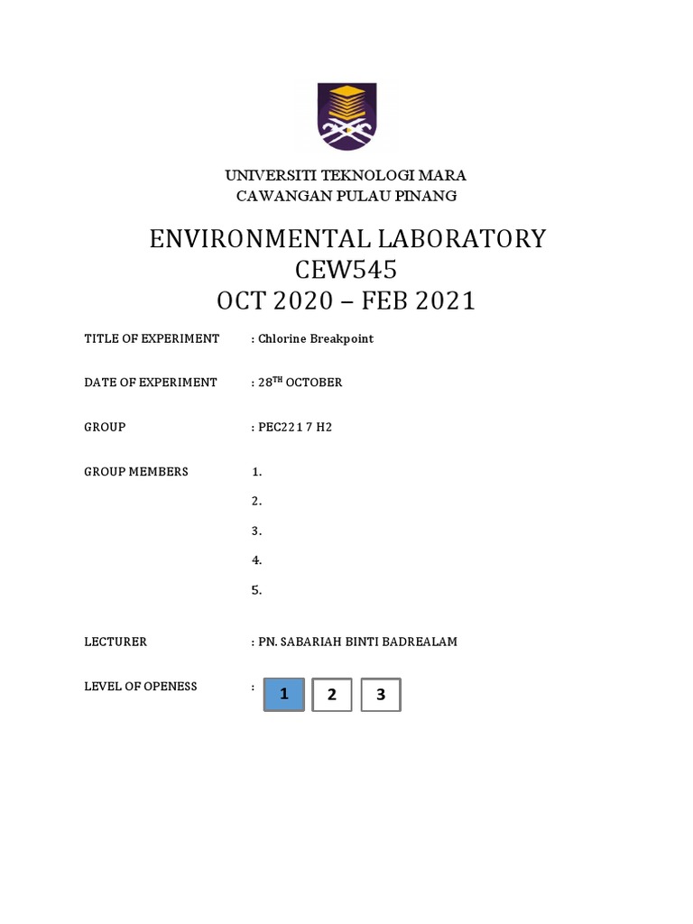 Chlorination Breakpoint | PDF | Titration | Chemistry