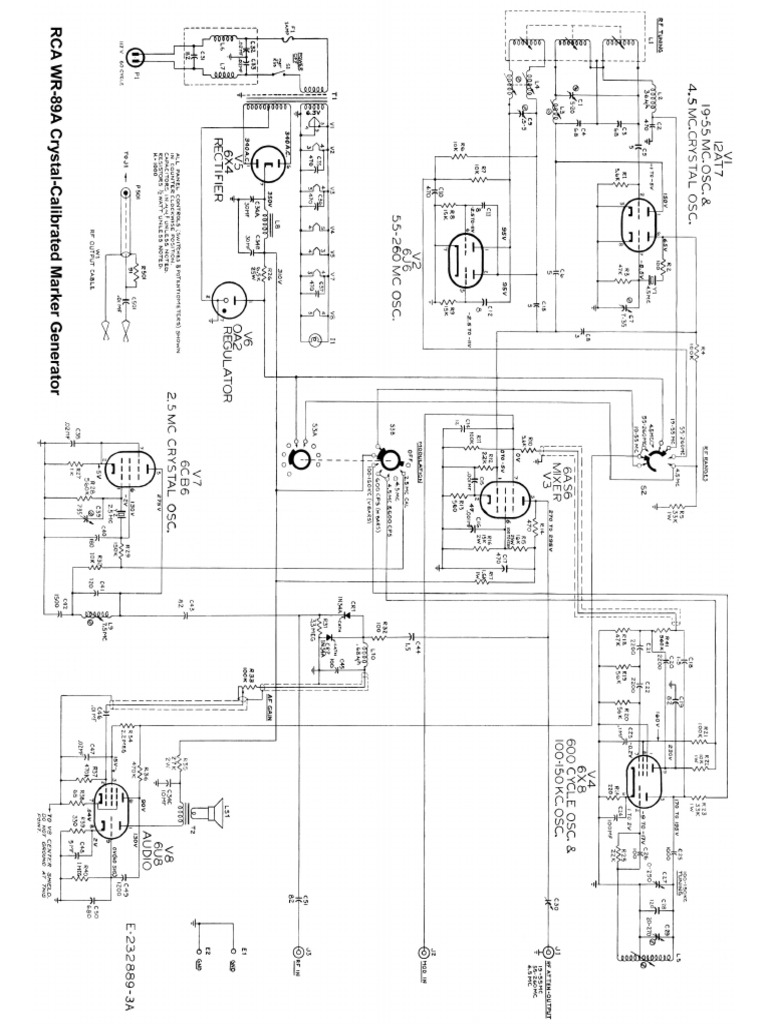 Rca Wr-89a Crystal Calibrated Marker Generator SCH | PDF