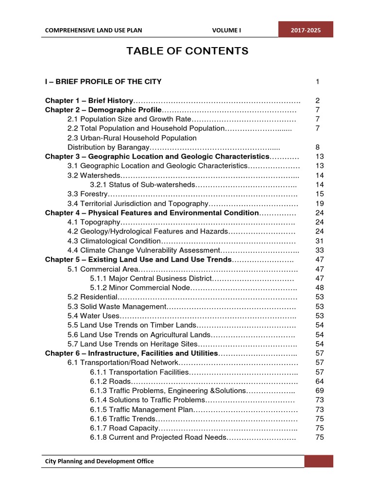 Volume 1 The Comprehensive Land Use Plan PDF | PDF | Municipal Solid ...