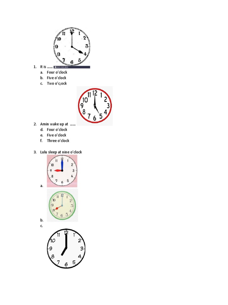 Time Quiz | PDF
