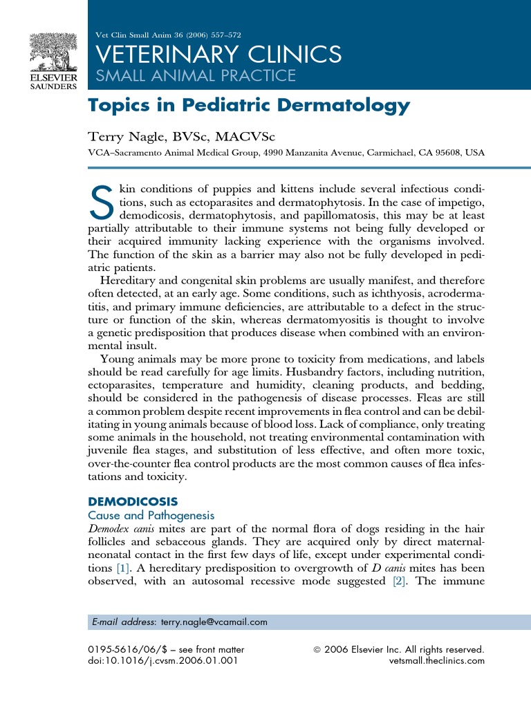 Topics in Pediatric Dermatology | PDF | Diseases And Disorders | Animal ...