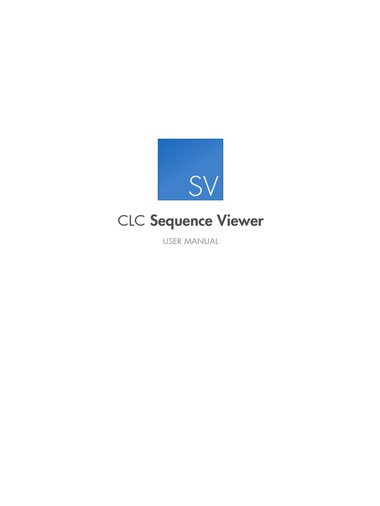 CLC Sequence Viewer: User Manual | PDF | Dna Sequencing | Icon (Computing)