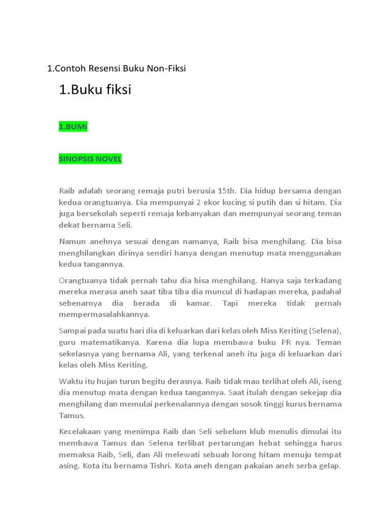 1.contoh Resensi Buku Non-Fiksi | PDF