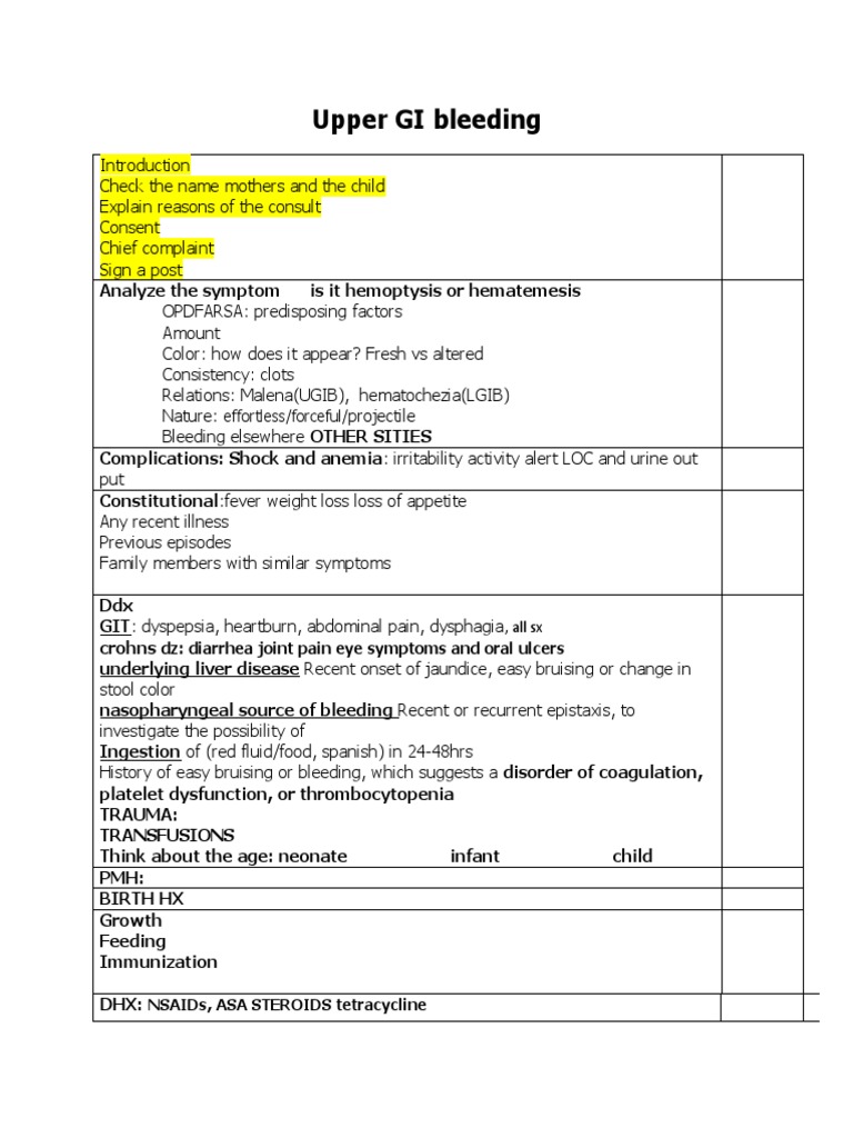Upper GI Bleeding - Docx Mine | PDF