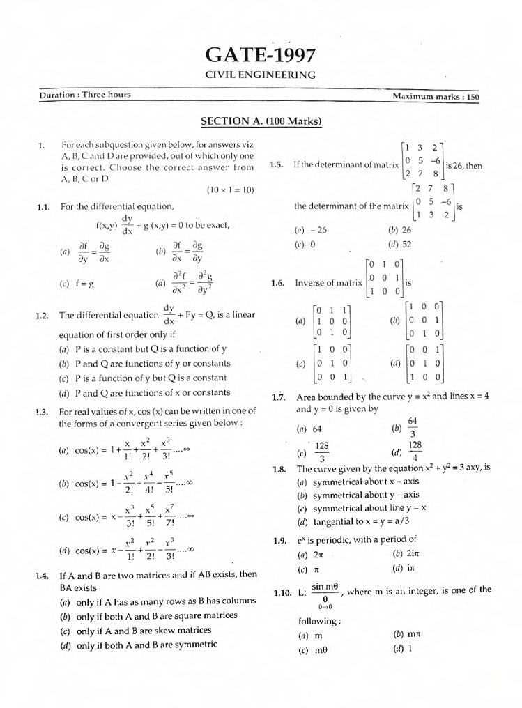 Gate 1997 | PDF