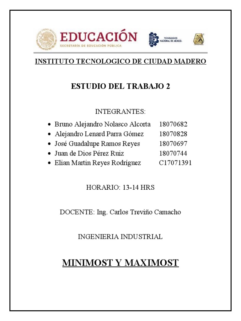 Minimost y Maximost | PDF | Medición | Ingeniería