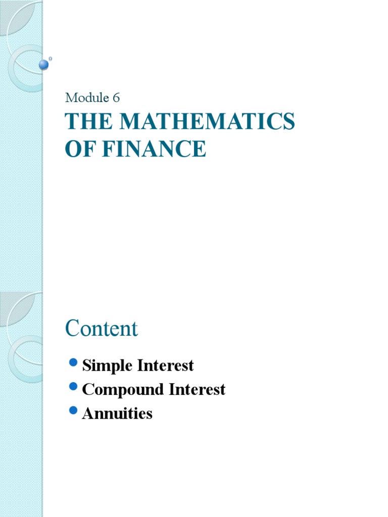 15 - Compound Interest MODULE 6 | PDF | Compound Interest | Interest