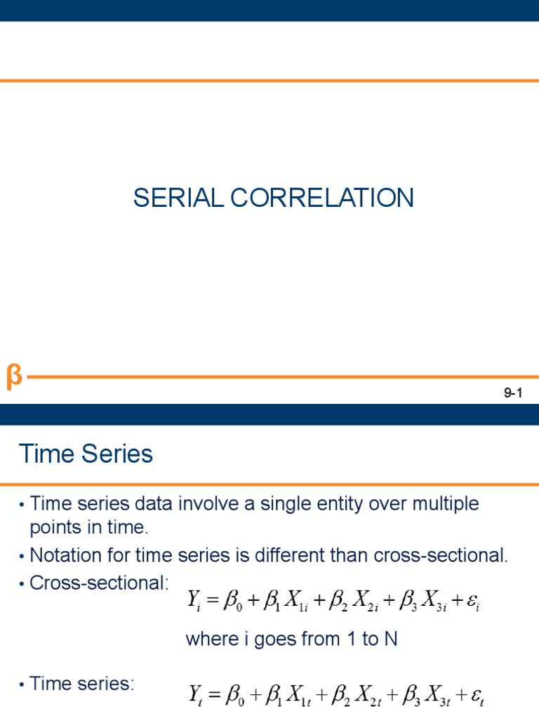 Chapter9 - Serial Correlation | PDF | Autocorrelation | Ordinary Least ...