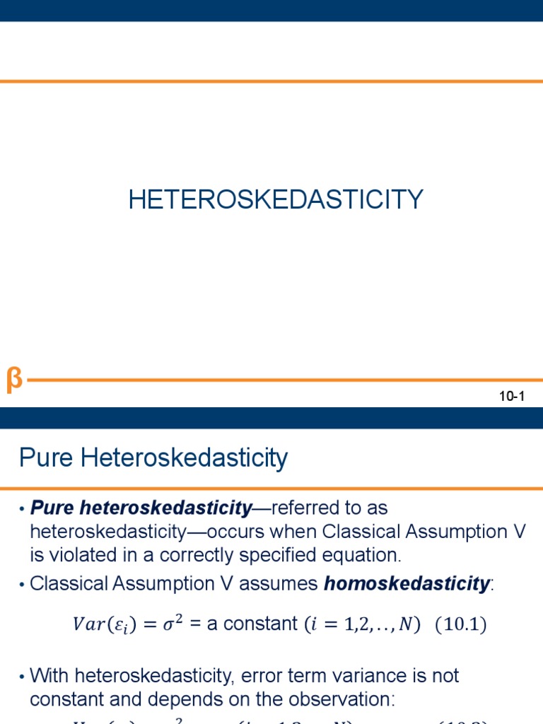 Chapter10 Heteroskedasticity | PDF | Heteroscedasticity | Ordinary ...