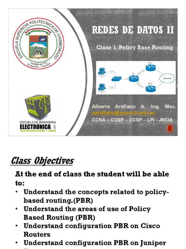 Clase 1. PBR | PDF | Router (Computing) | Routing
