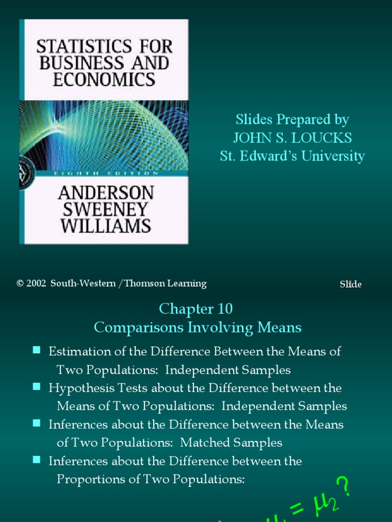 Slides Prepared by John S. Loucks St. Edward's University: 1 Slide ...