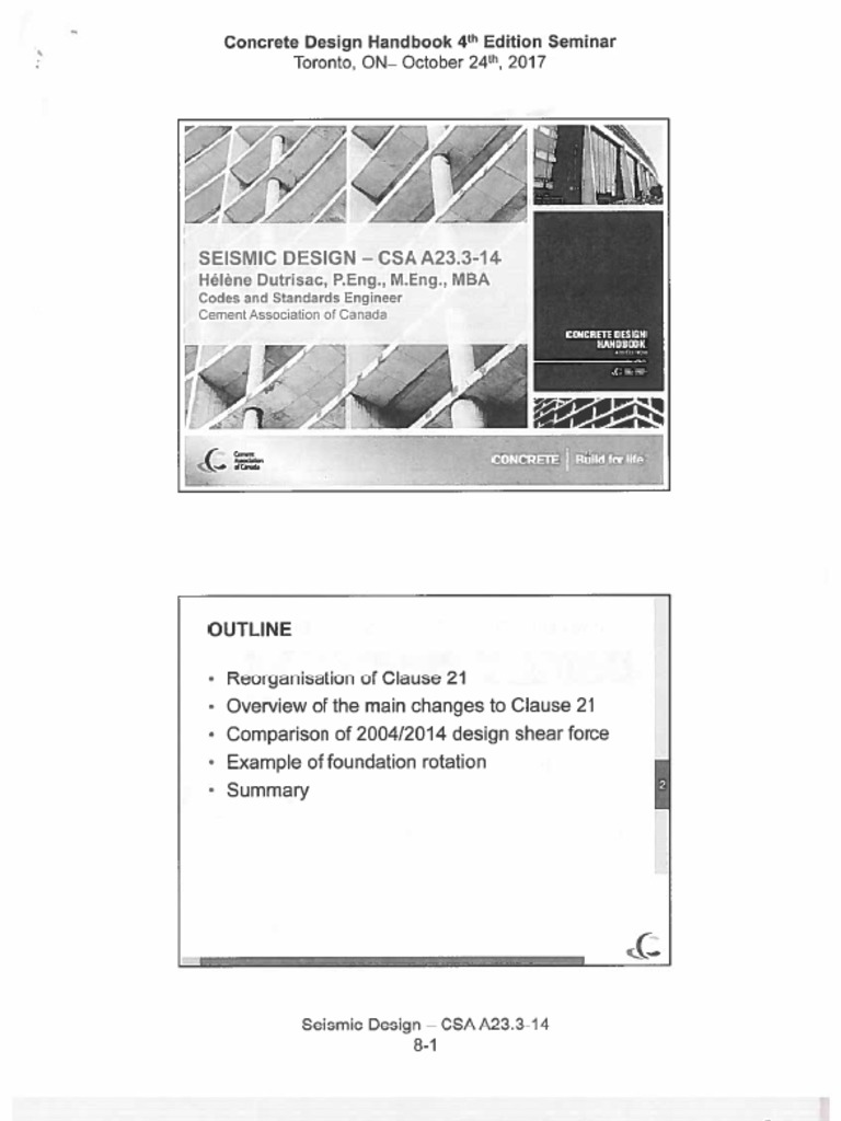Concrete Design Handbook 4th Edition Seminar | PDF