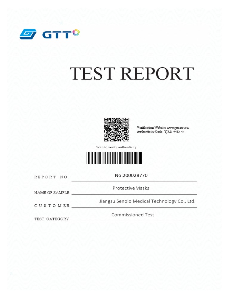 GTT Gentian Health Technology Test Report English Version | PDF | Business