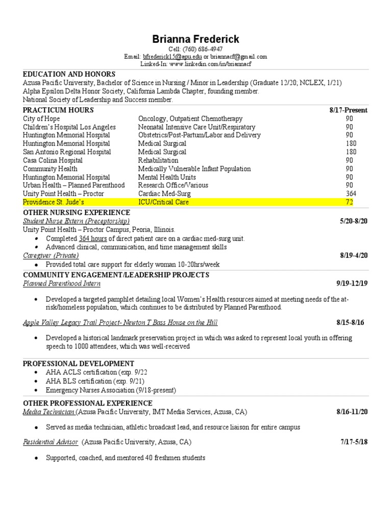 Resume Nov 2020 | PDF | Intensive Care Medicine | Intensive Care Unit