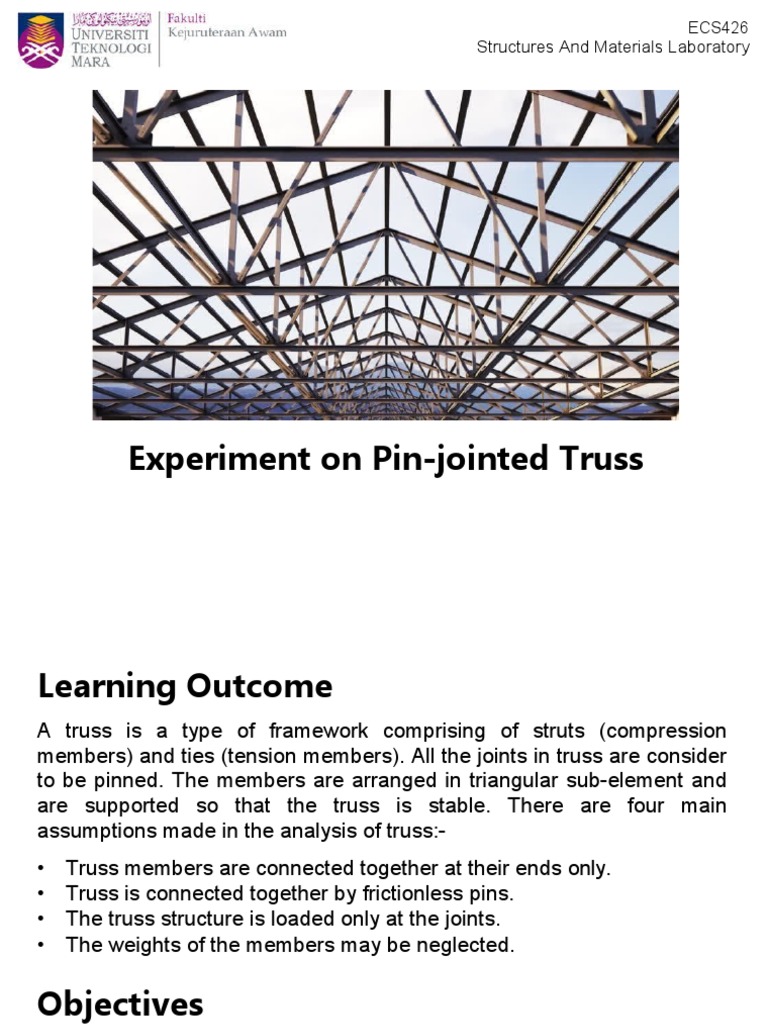 3) Pin Jointed Truss (With Data) | PDF | Truss | Mechanical Engineering