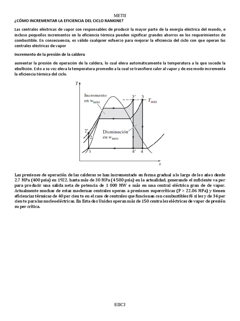 Ciclo Rankine Real | PDF | Vapor | Central eléctrica