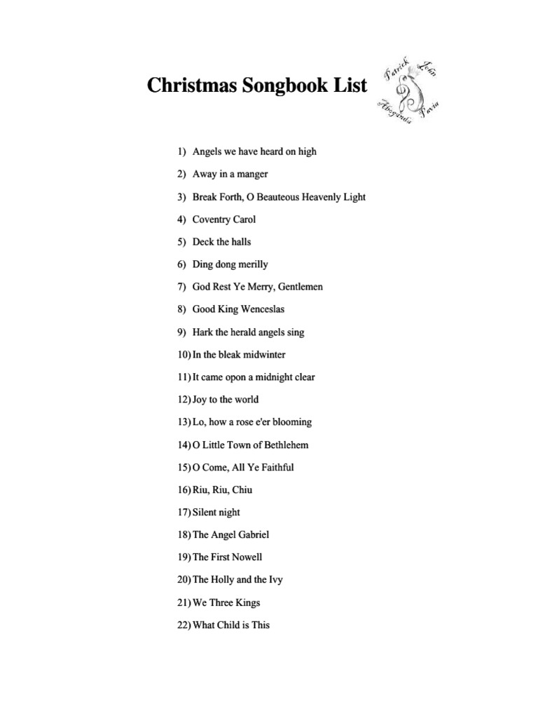 Christmas Carol Songbook Satbpdf | Download Free PDF | Christmas Carols ...