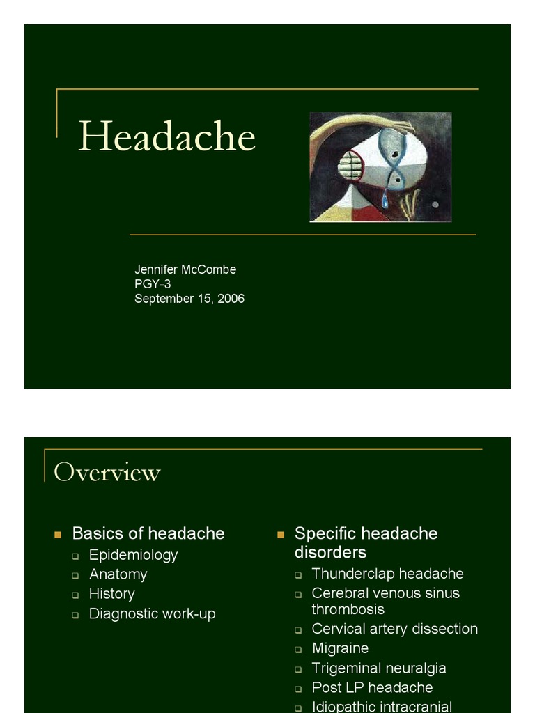 Guide to Evaluating and Diagnosing Common Headache Disorders | PDF ...