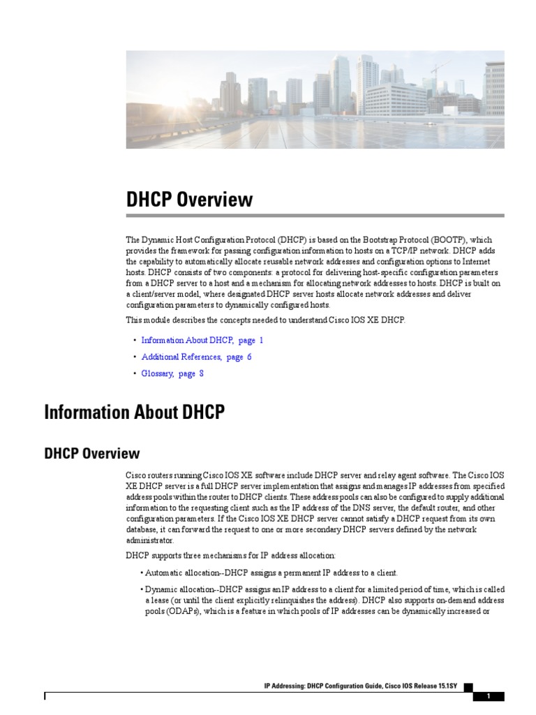 DHCP Overview | Download Free PDF | Ip Address | Domain Name System