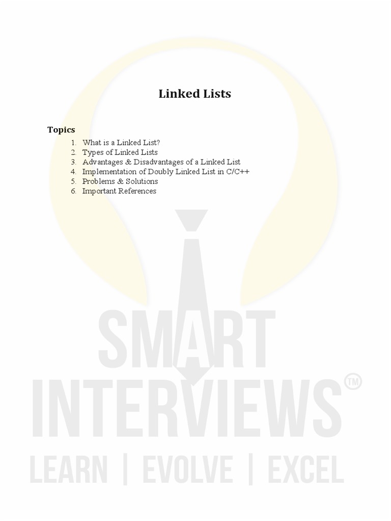 Linked Lists | PDF | Array Data Structure | Software Development