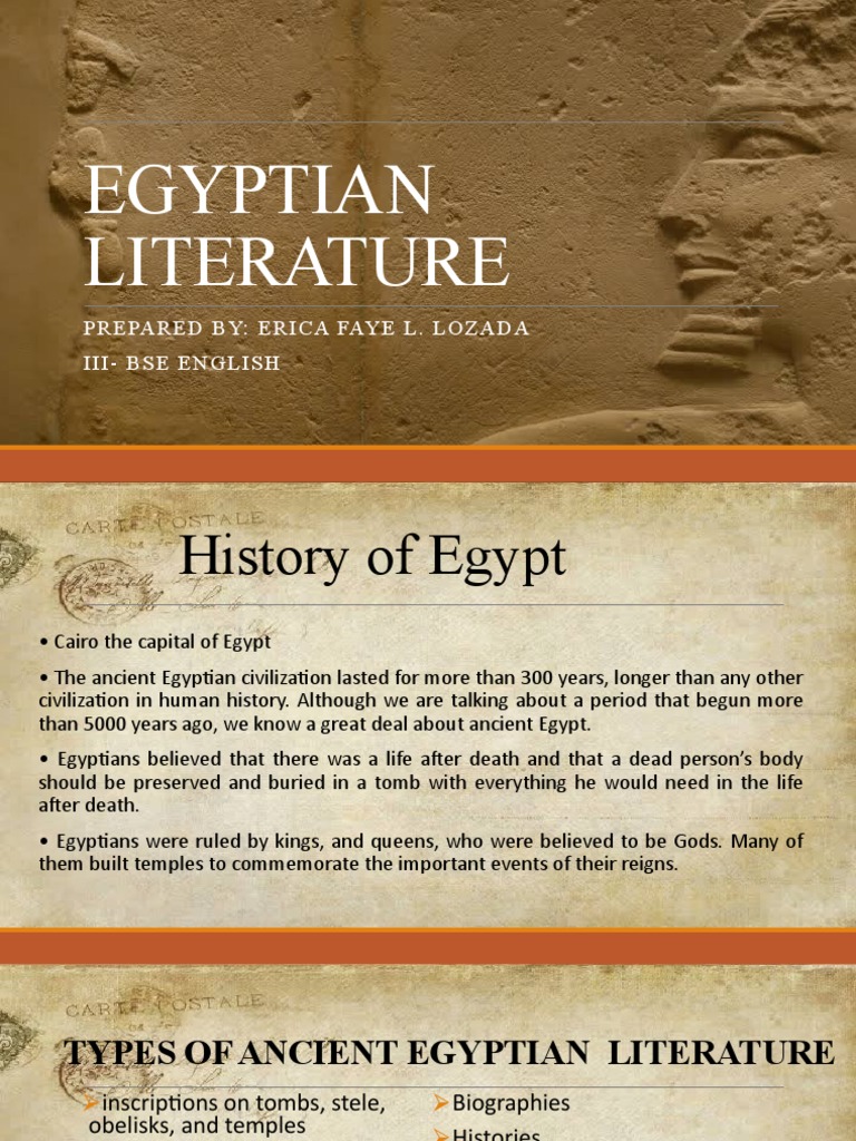 Egyptian-Literature - LOZADA, ERICA FAYE L. | PDF | Egyptian ...