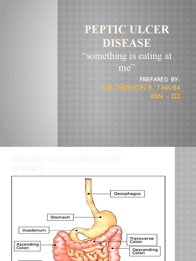 Peptic Ulcer Disease | PDF | Stomach | Indigestion