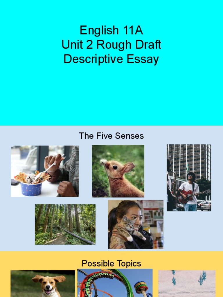 English 11a Unit 2 Rough Draft Descriptive Essay 1 | PDF