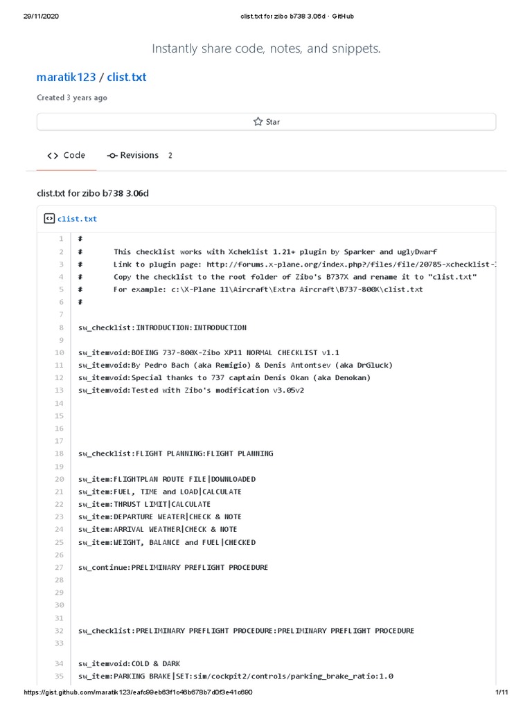 Clist - TXT For Zibo b738 3.06d GitHub | PDF | Aviation | Aeronautics