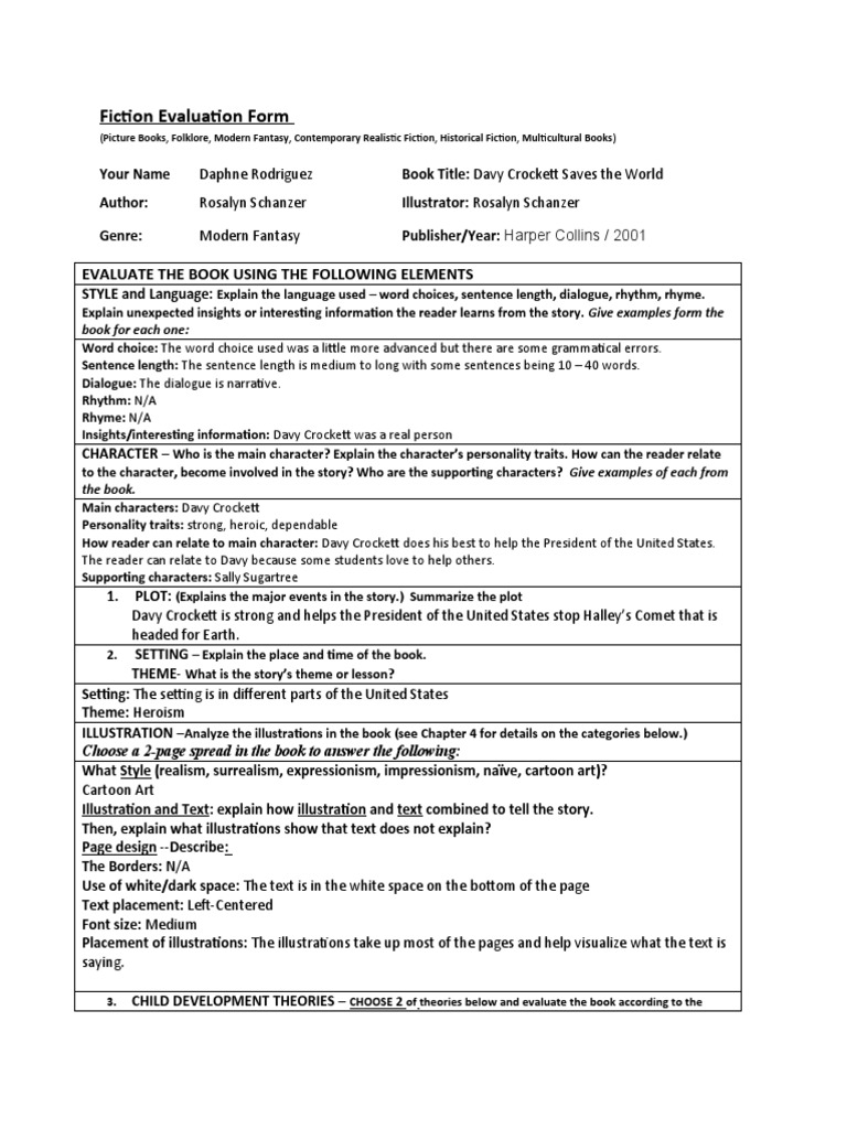 Modern Fantasy Long Form - Davy Crockett Saves The World | PDF ...