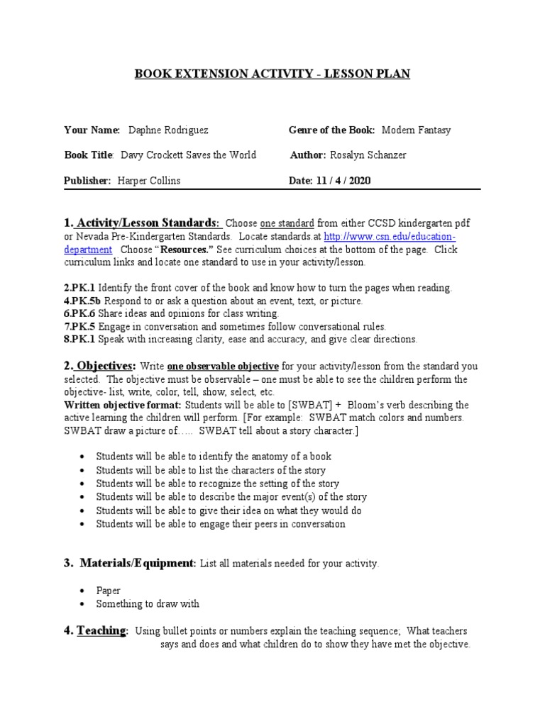 Modern Fantasy Extension Form - Davy Crockett Saves The World | PDF ...