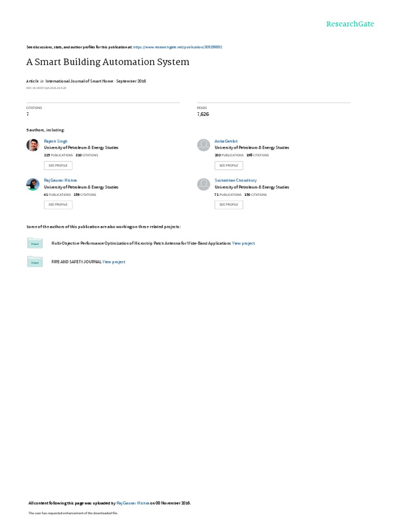 A Smart Building Automation System: International Journal of Smart Home ...