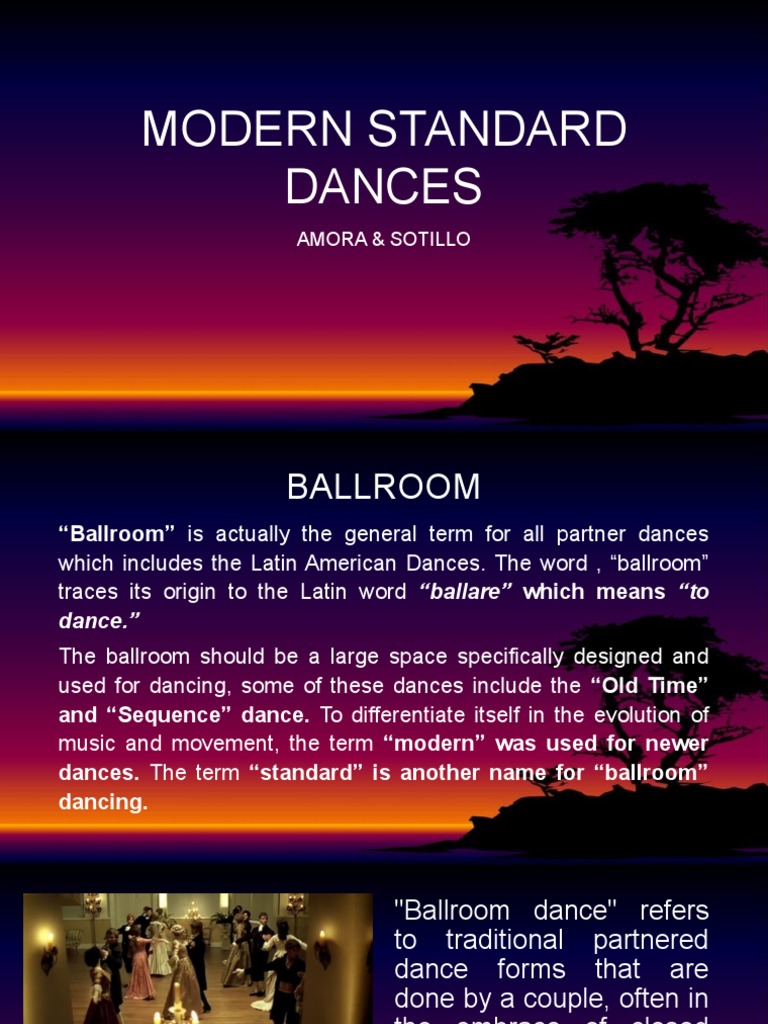 Modern Standard Dances: Amora & Sotillo | PDF | Ballroom Dance | Dances