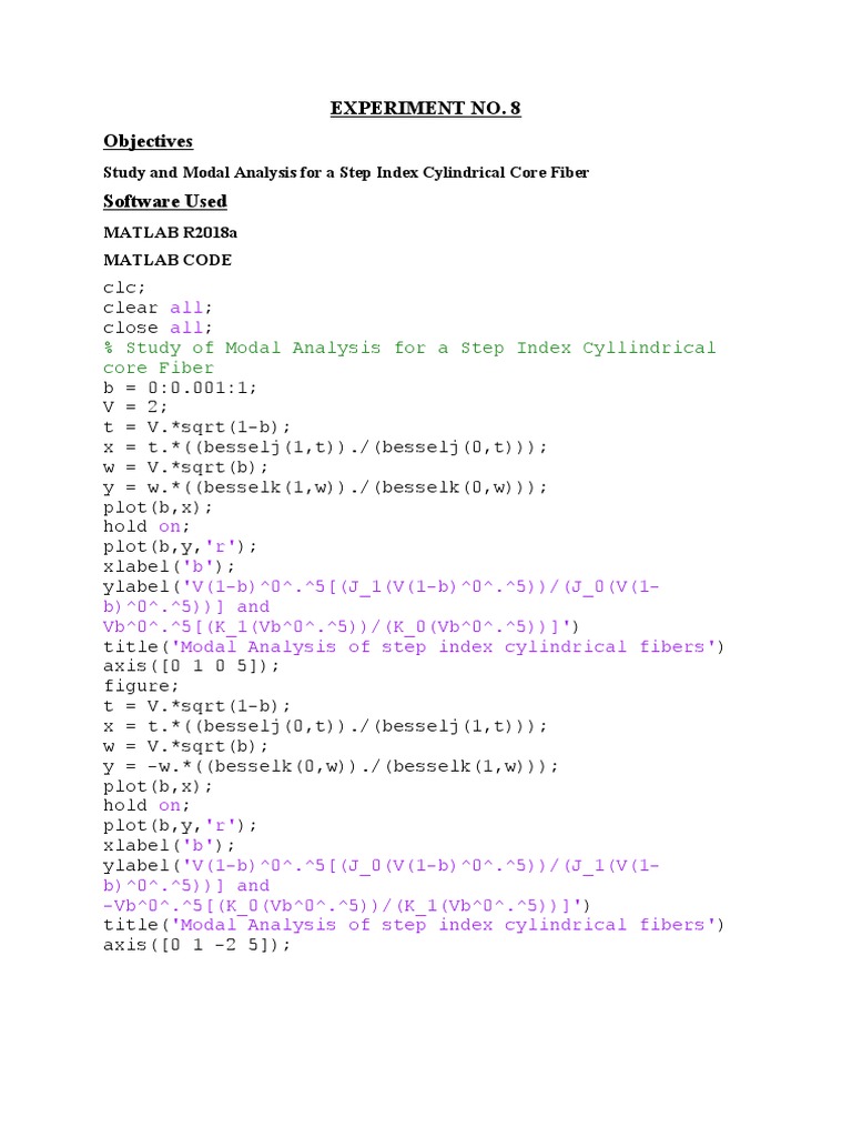 Experiment No. 8 Objectives Software Used: Study and Modal Analysis For ...