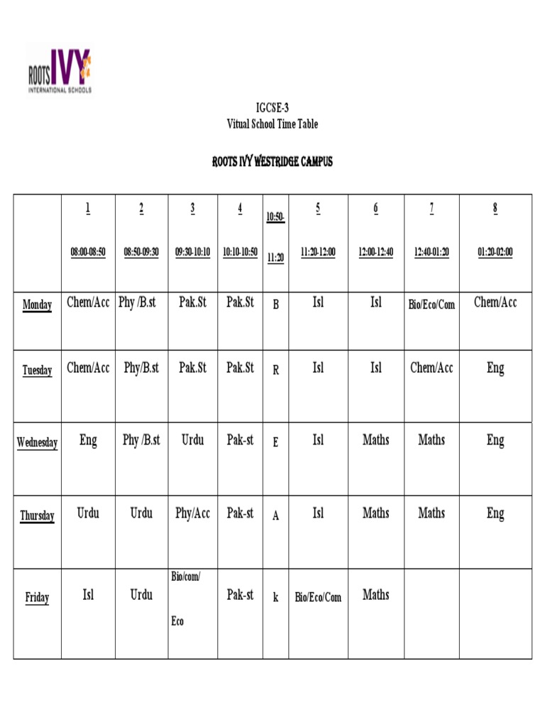 Chem/Acc Phy /B.ST Pak - ST Pak - ST Isl Isl Chem/Acc: Igcse-3 Vitual ...
