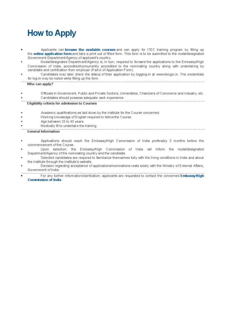 How To Apply: Browse The Available Courses Online Application Form ...