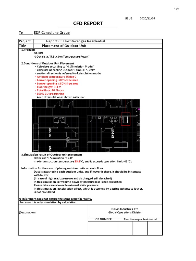 CFD Report: To EDP Consulting Group Project Title Placement of Outdoor ...