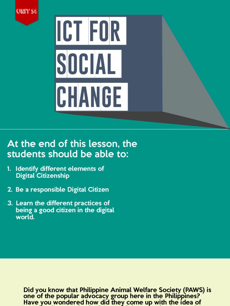 Ict For Social Change: Unit 14 | PDF | Educational Technology | Cognition