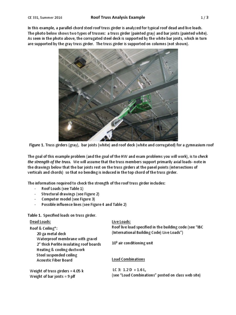 Roof Truss Analysis Example | PDF | Truss | Building Technology
