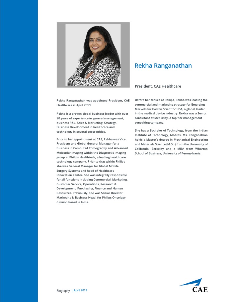CAE Biography Rekha Ranganathan EN | PDF