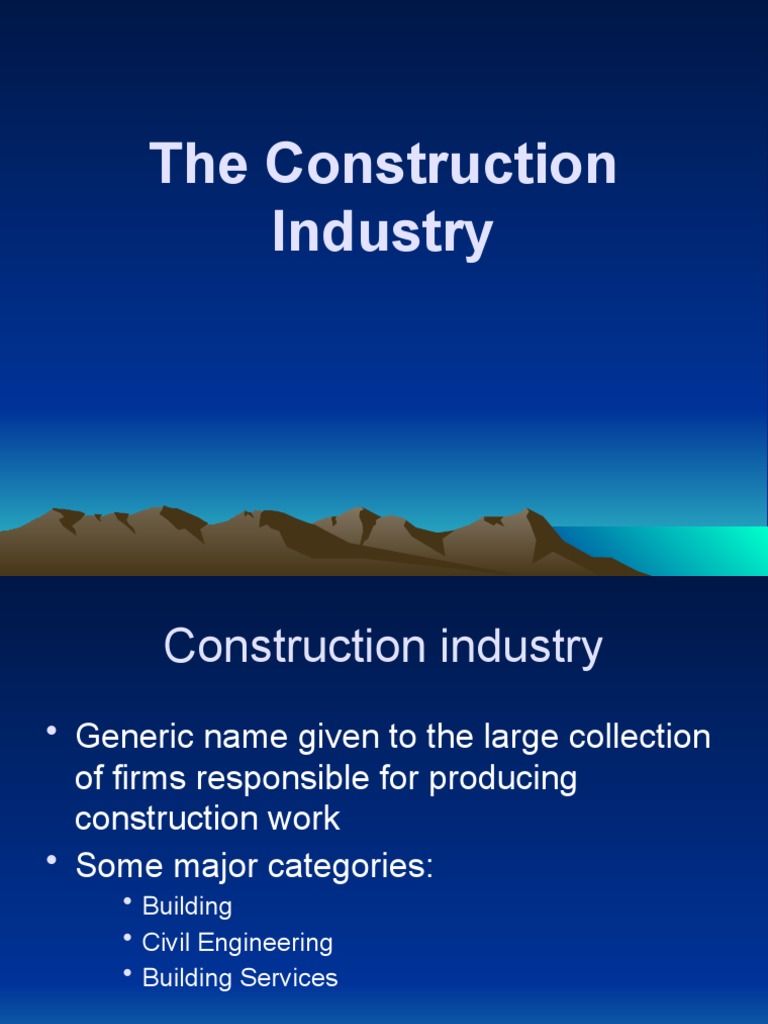 Overview of the Construction Industry | PDF | Gross Domestic Product ...