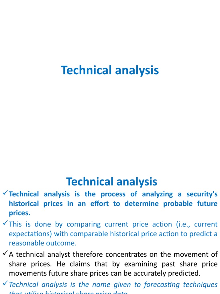 Technical Analysis M.com 2019 | PDF | Market Trend | Technical Analysis