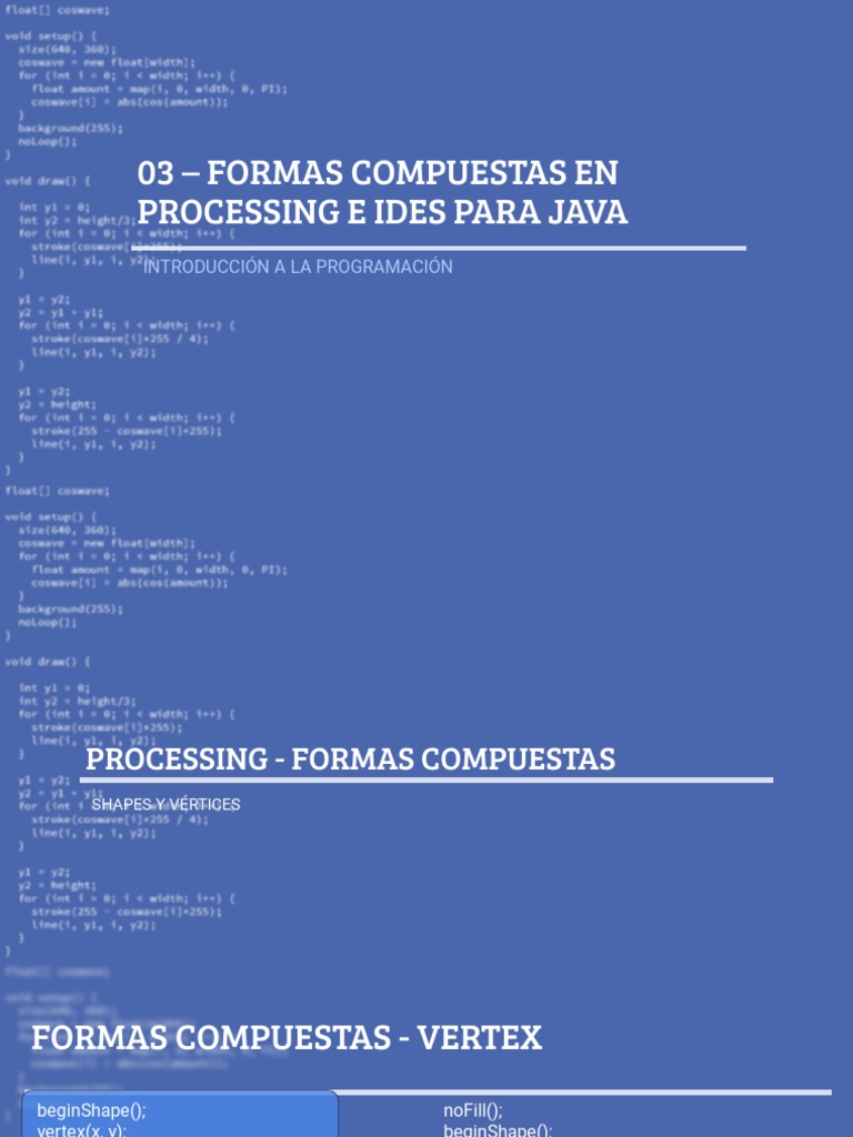 02 - Formas Compuestas en Processing y Eclipse o NetBeans - Introducción A La Programación | PDF ...