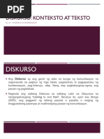 Teorya NG Diskurso | PDF