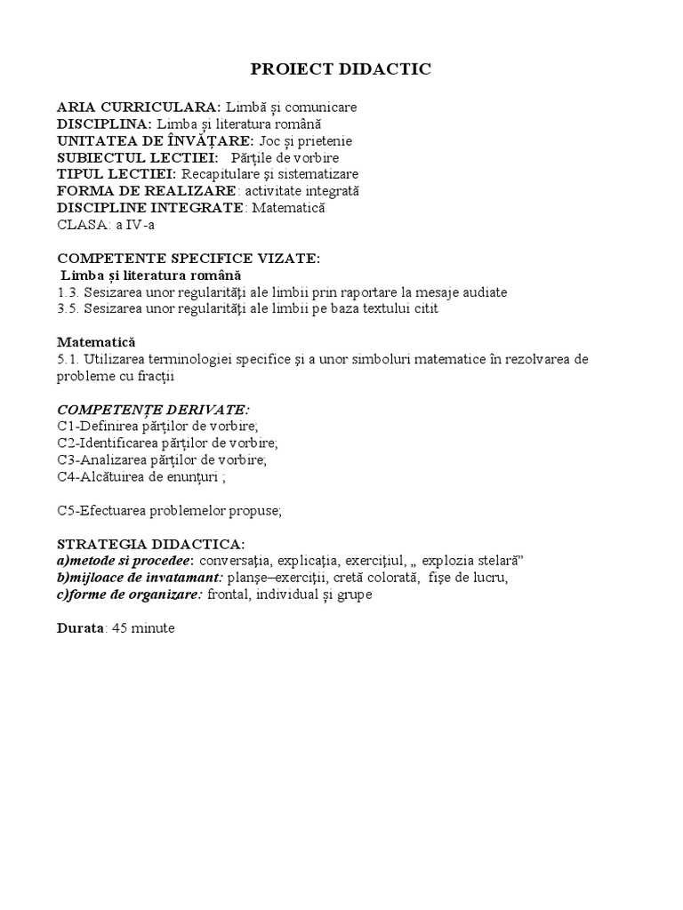 4 Parti de Vorbire | PDF