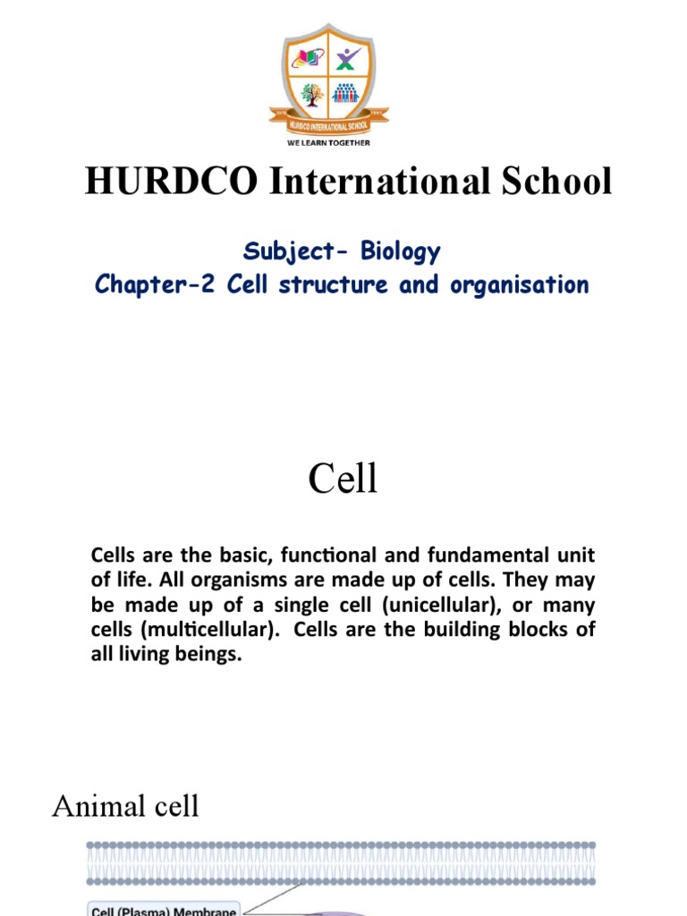 HURDCO International School: Subject-Biology Chapter-2 Cell Structure ...