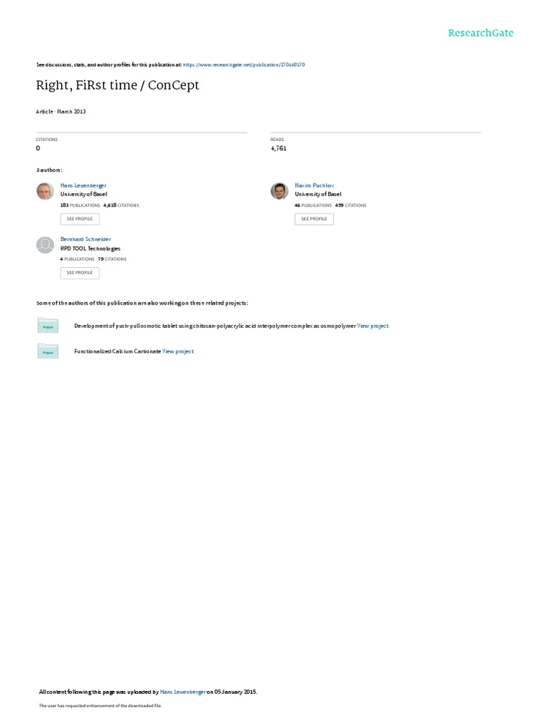 Right, First Time / Concept: March 2013 | PDF | Pharmaceutical ...